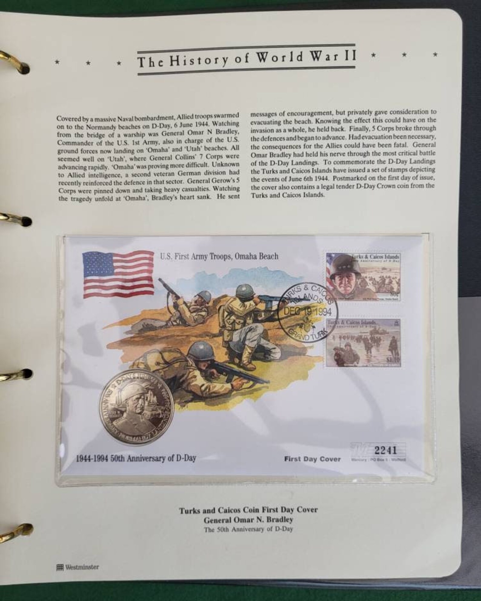 The History of WW II Album of First Day Covers Coins and Stamps - 1994 ...