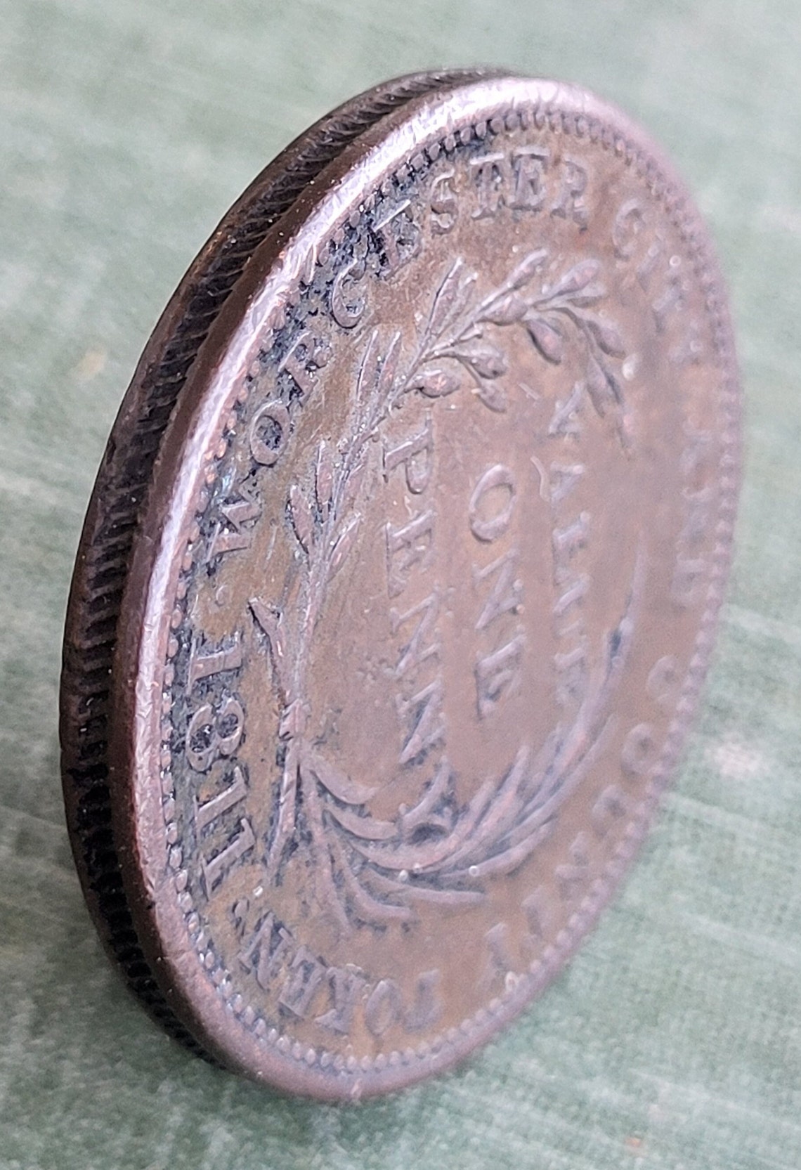 Antique One Penny Token. 1811 Worcester One Penny Token Worcester City ...