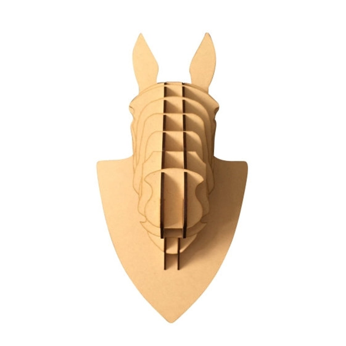 Large/ Small Wooden Horse Pony Zebra Animal Trophy Head Kit 3D - Etsy