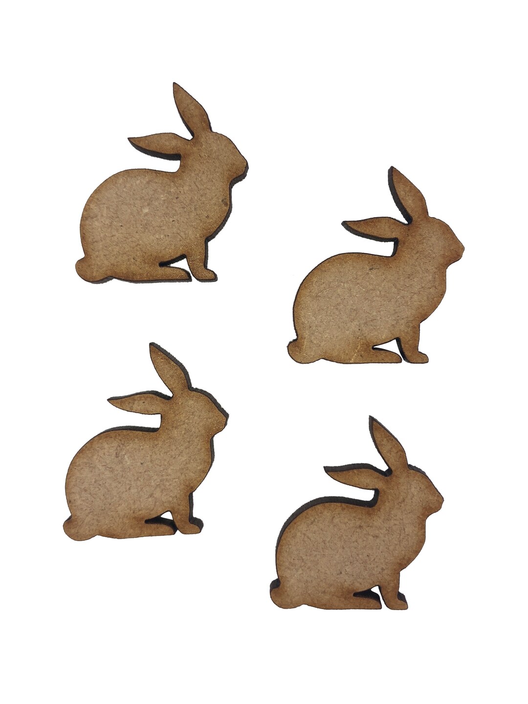 20x Rabbit Hare Bunny 3cm Wood Craft Embelishments Laser Cut Shape MDF ...
