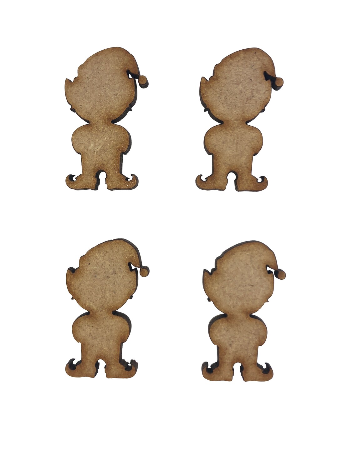 20x Christmas Elf Elves 3cm Wood Craft Embelishments Laser Cut Shape ...