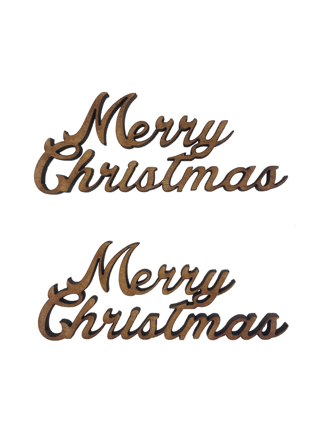4x Merry Christmas 7cm Wood Craft Embelishments Laser Cut Shape MDF - Etsy