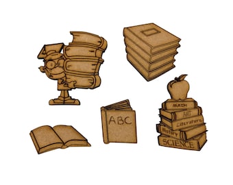 Closed Book Wood Cutout-detail Line Etch-wooden Book - Etsy