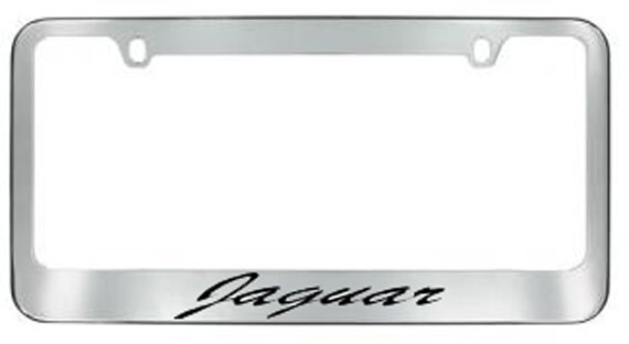 Jaguar Script License Plate Frame | Etsy