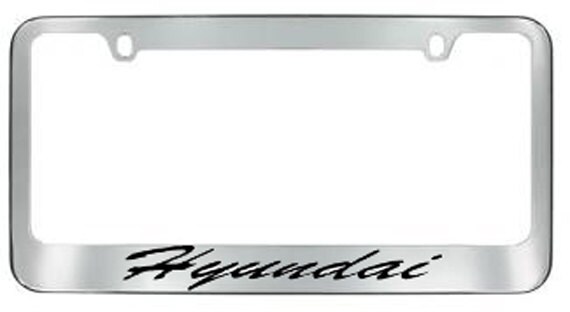 Hyundai Script License Plate Frame - Etsy