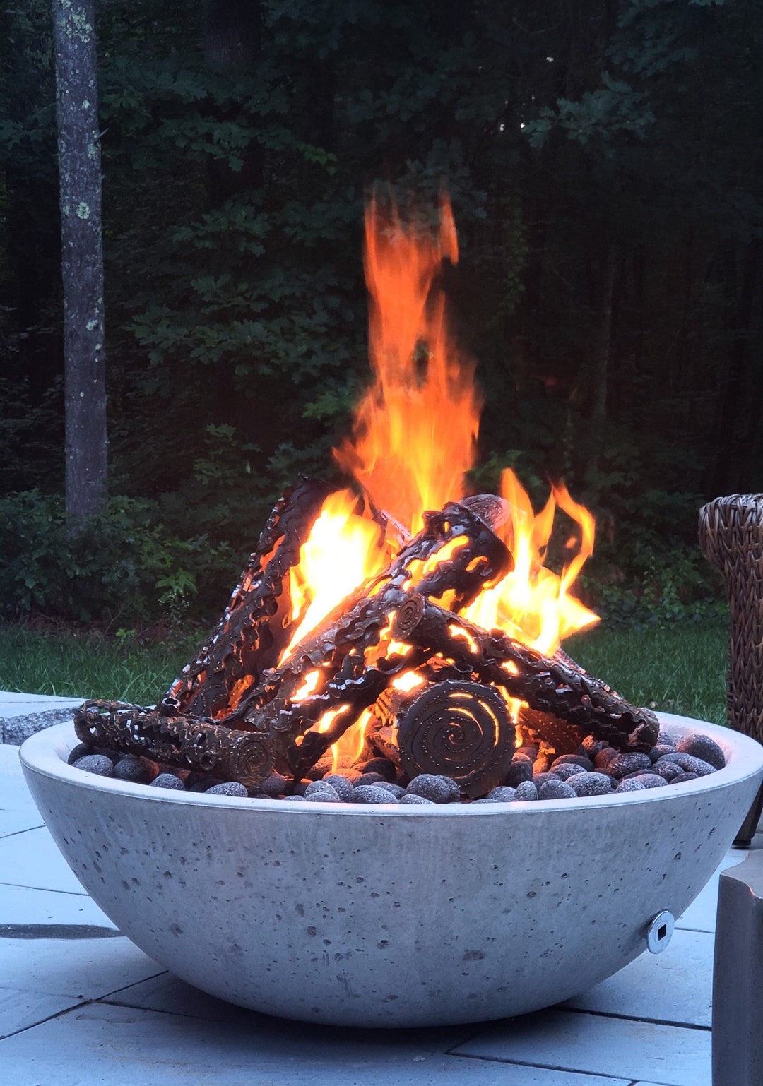 Set of 7 Steel Logs for Fire Pit With Gas | Fire Pit Ideas - Etsy