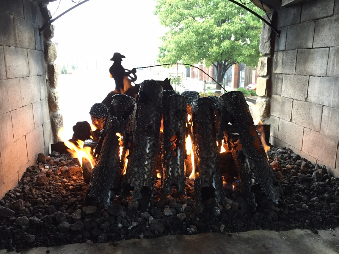 Set of 10 Steel Gas Fire Pit Logs | Fire Pit Ideas - Etsy