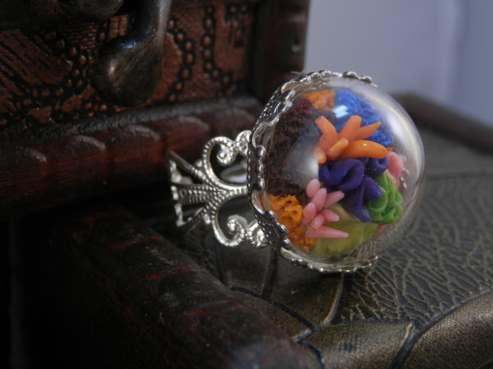 Coral Reef Dome Ring - Etsy