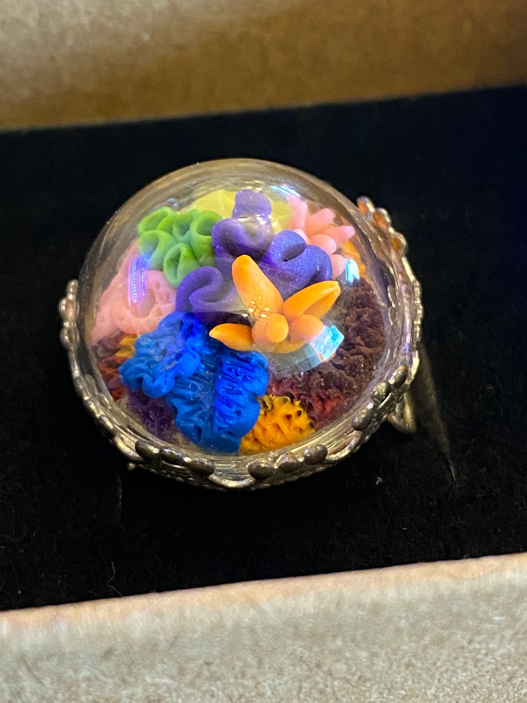Coral Reef Dome Ring - Etsy