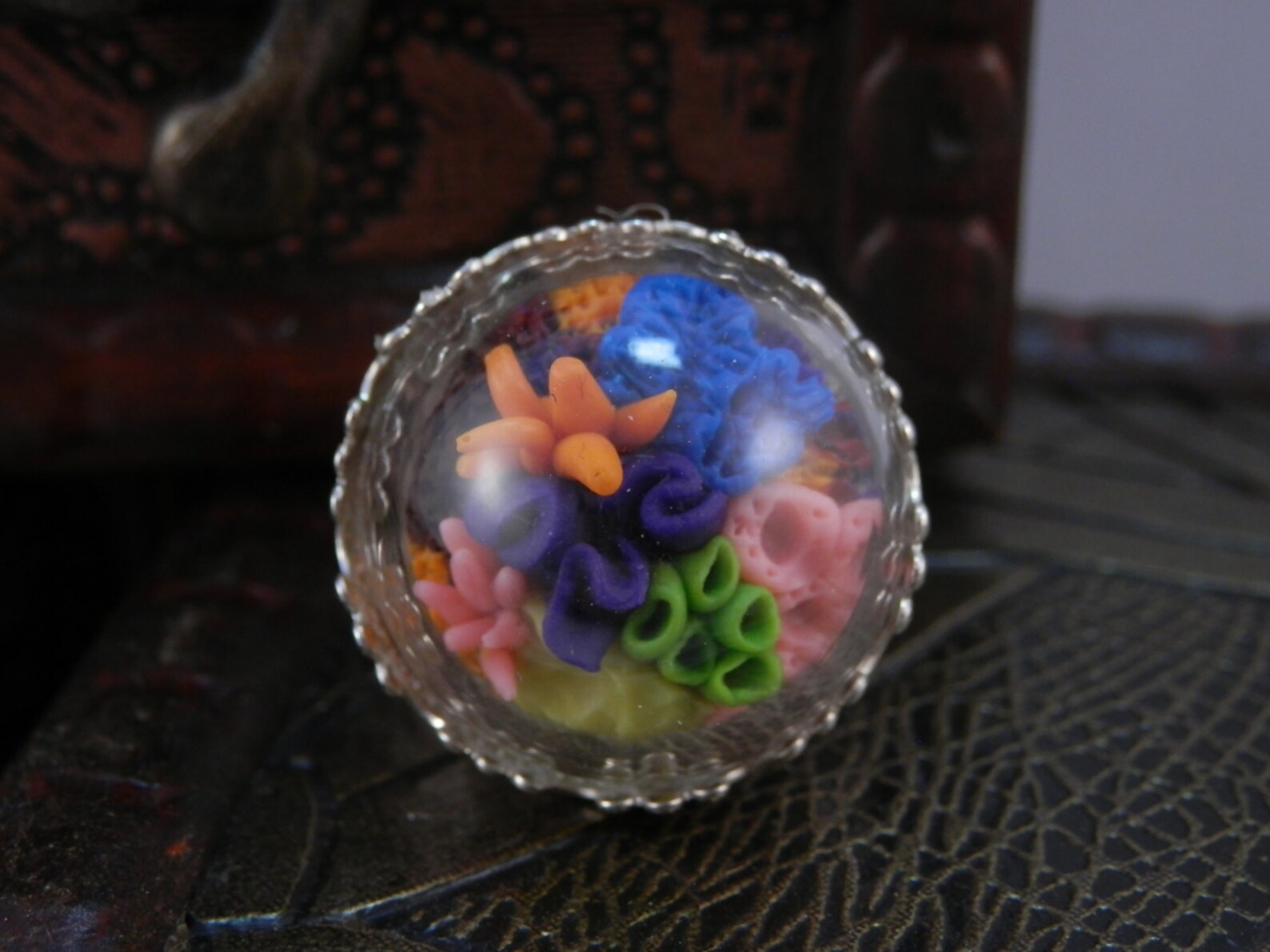 Coral Reef Dome Ring - Etsy