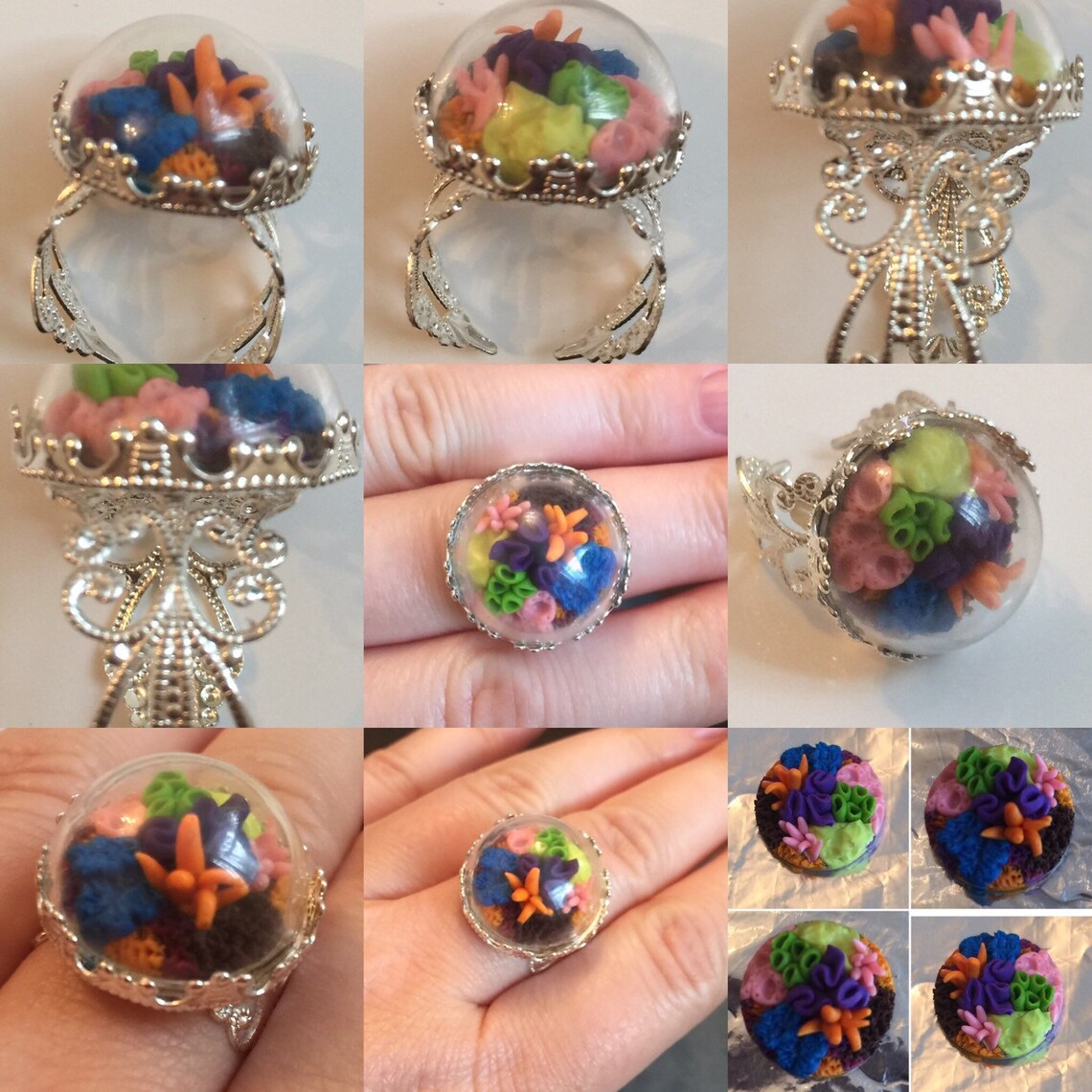 Coral Reef Dome Ring - Etsy