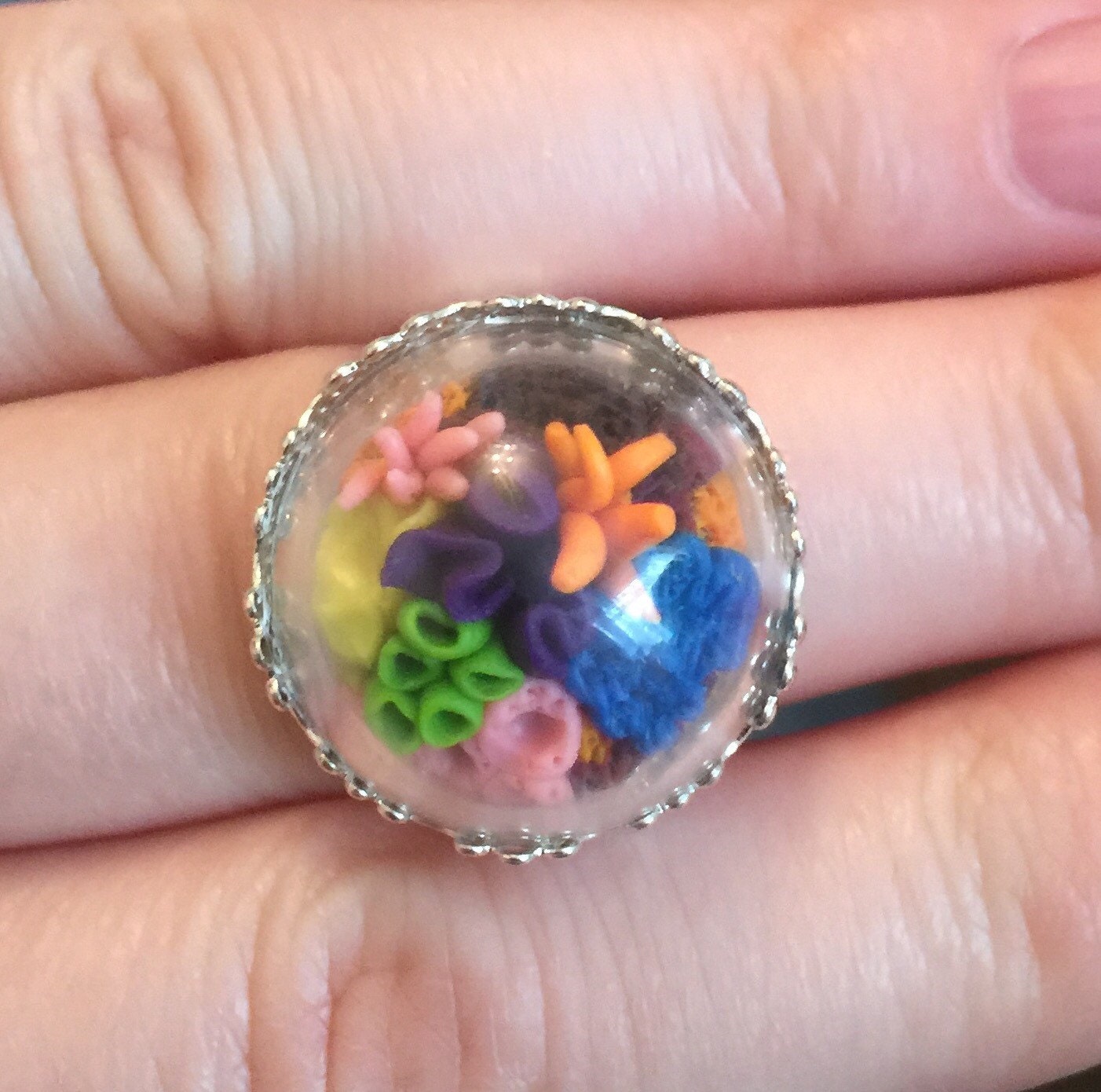 Coral Reef Dome Ring - Etsy