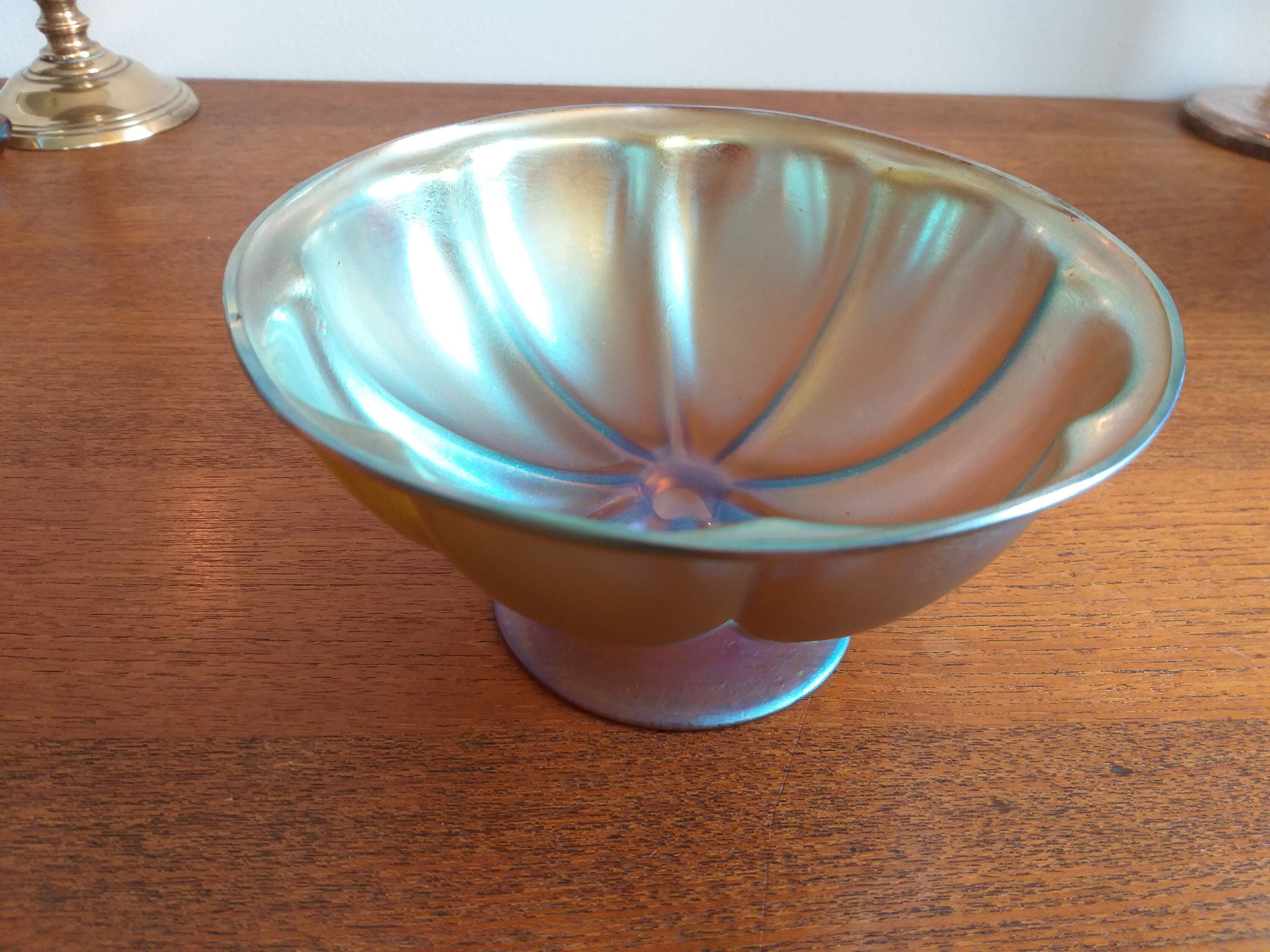 WMF Myra | Crystal Iridescent Blue Gold Glass | Karl Wiedmann | Rare ...