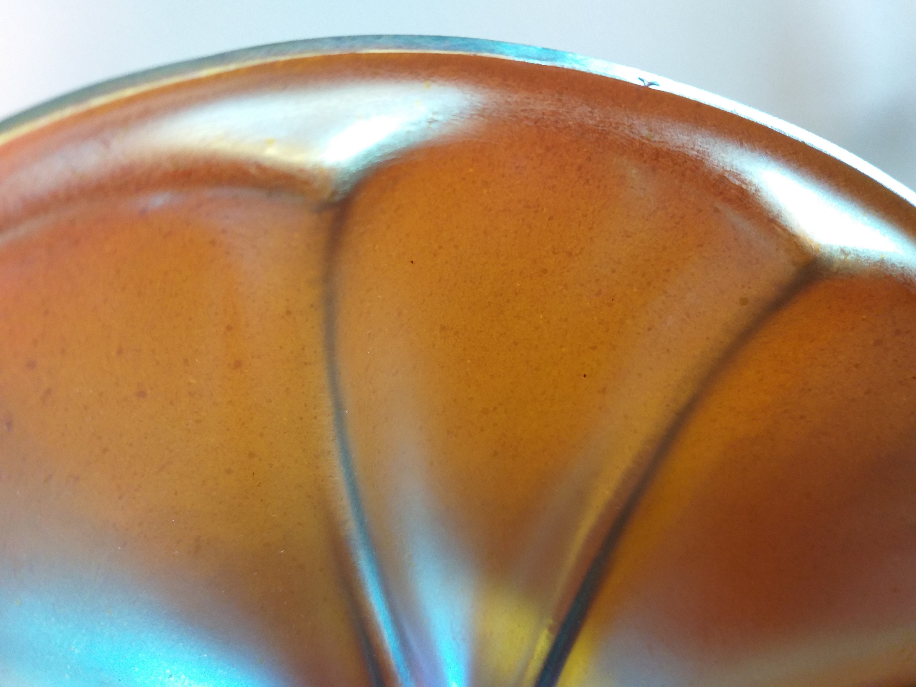 WMF Myra Crystal Iridescent Blue Gold Glass Karl Wiedmann | Etsy