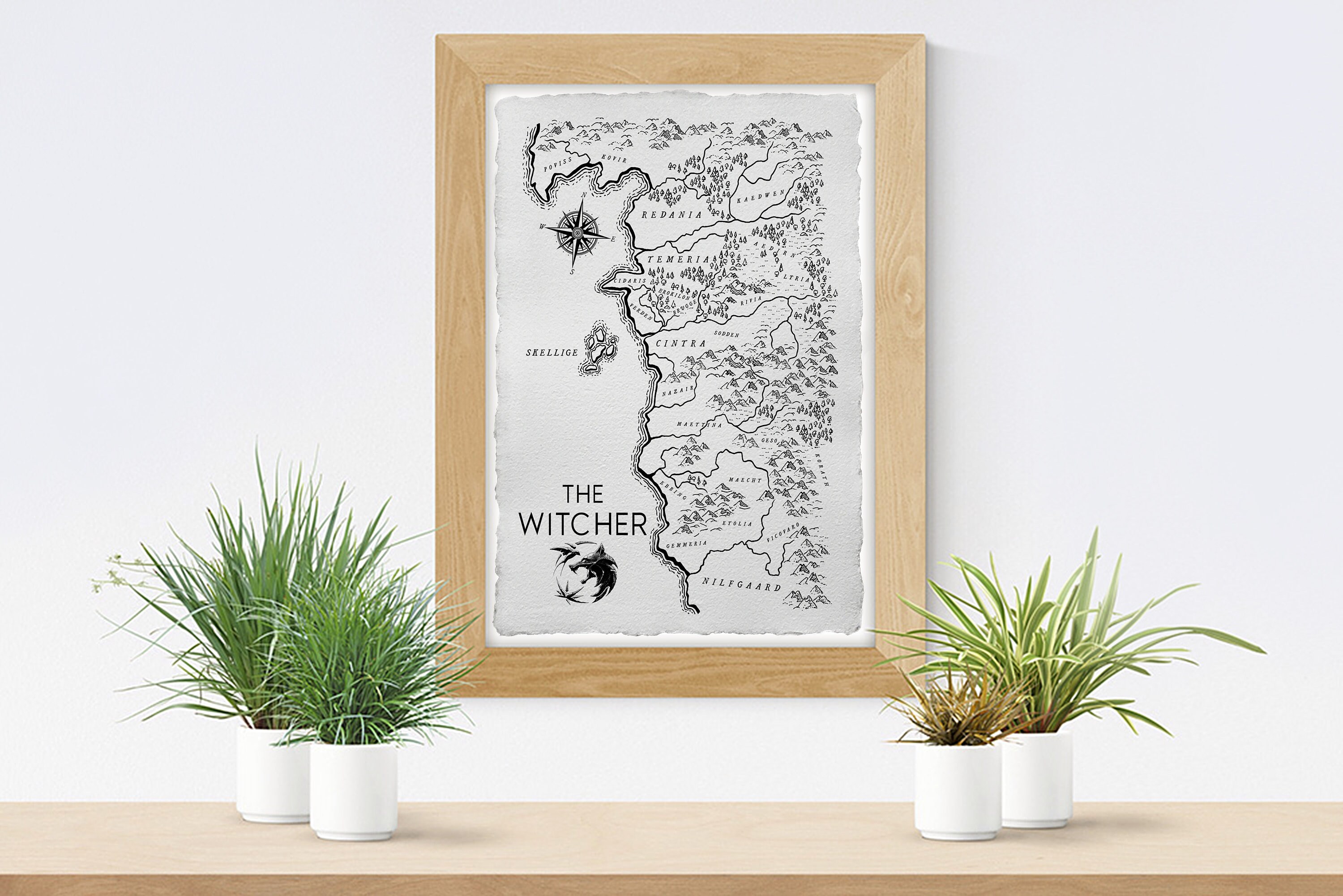 Witcher Map Continent Geralt of Rivia Art Witcher Poster | Etsy