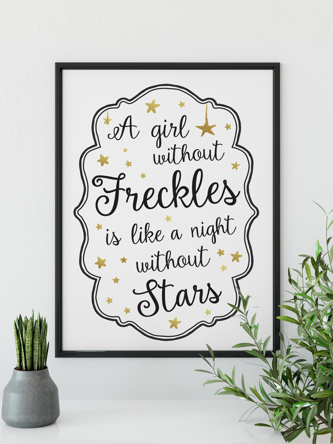 Freckles print girls bedroom print home decor artwork | Etsy