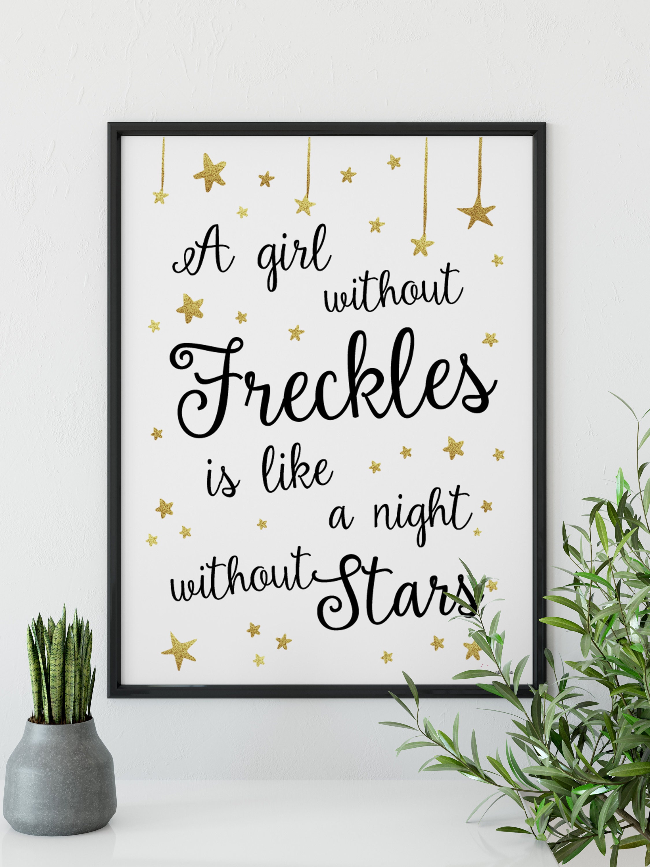 Freckles print girls bedroom print home decor artwork | Etsy