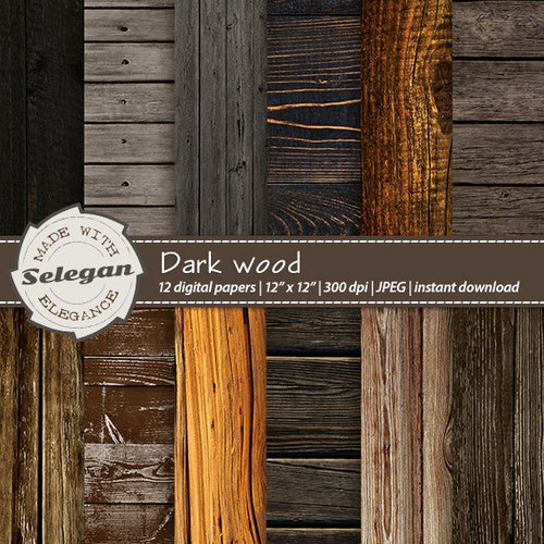 Rustic Wood Digital Paper Wood Clipart Scrapbook Paper - Etsy