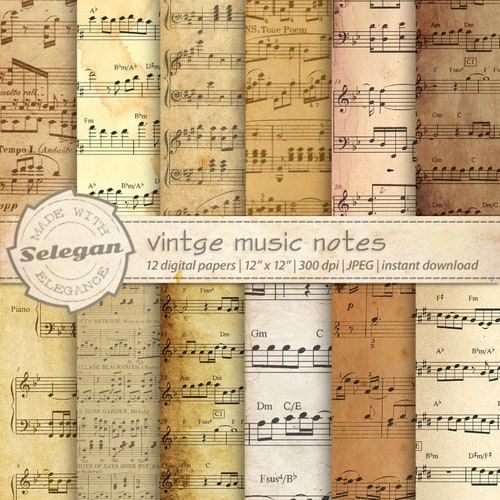 Antique Digital Papers: vintage Paper Ephemera - Etsy