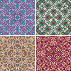 FLORAL MANDALA 3 12x12 Inch 300 Dpi Digital Paper Pack - Etsy