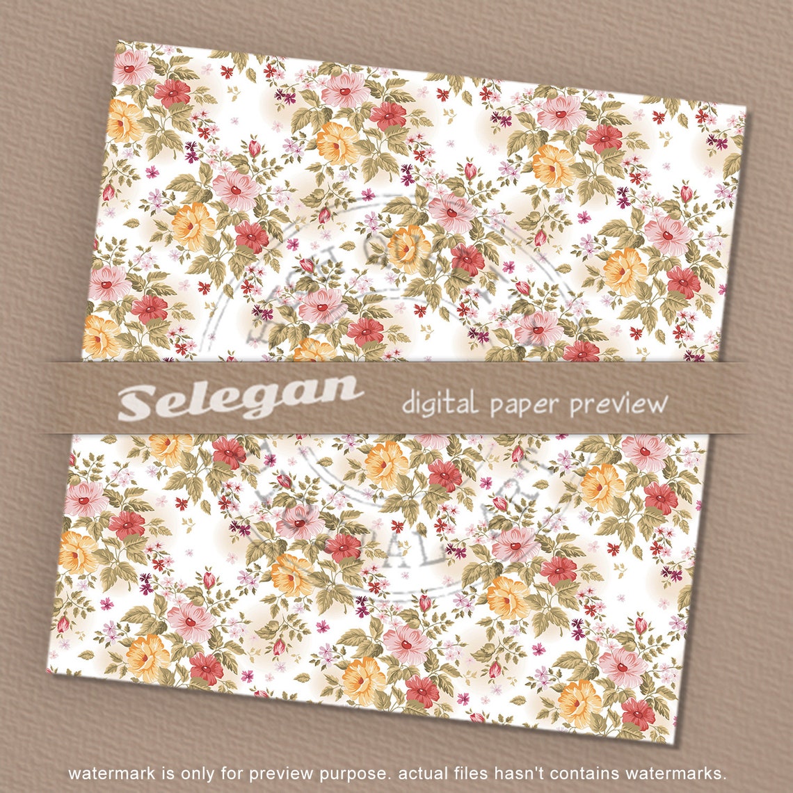 VINTAGE GARDEN Vintage Flowers Background Blossom Flower | Etsy