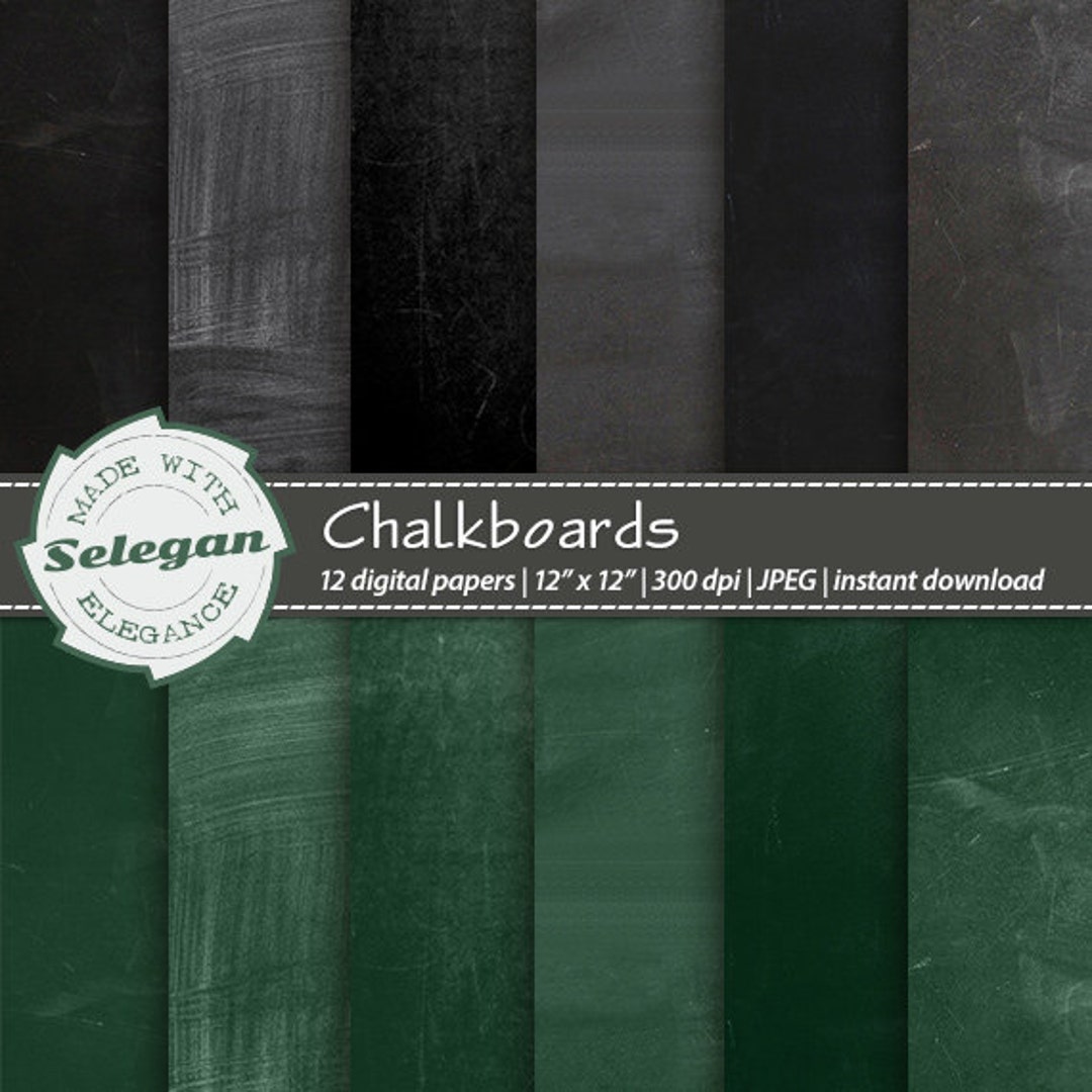 CHALKBOARDS , Chalk Board Digital Papers, Blackboard School Theme ...