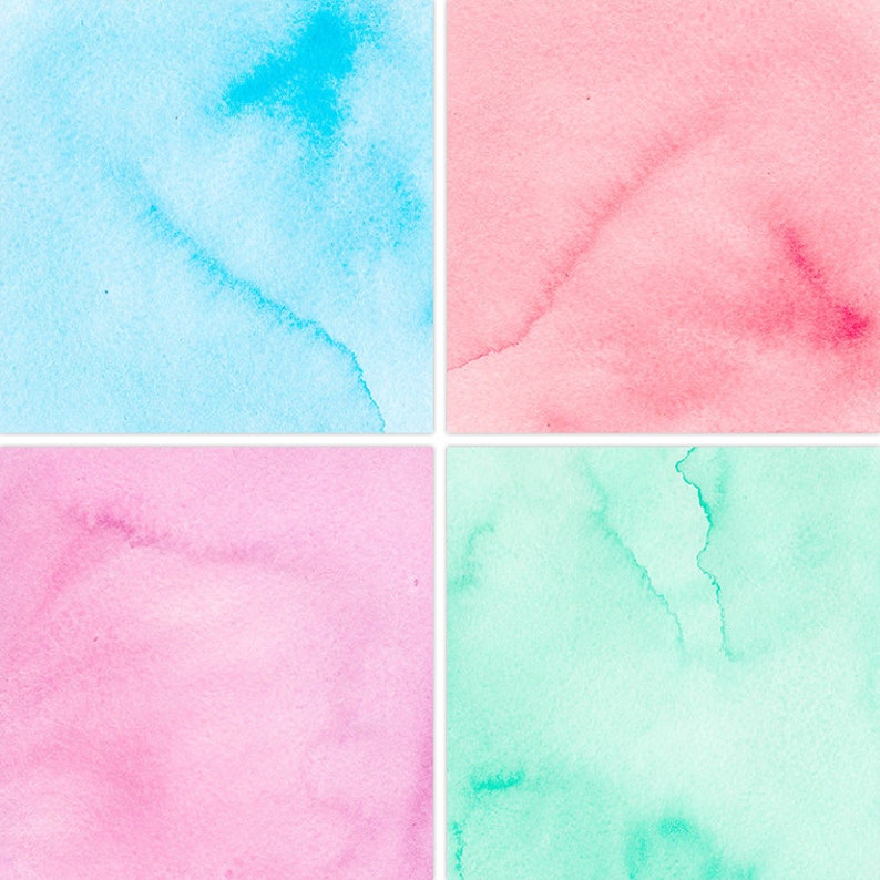 PASTEL WATERCOLORS Digital Hand Painted Watercolor Paper - Etsy