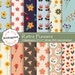 Flower Pattern Digital Scrapbook Paper, RETRO FLOWERS, 12x12 DIY Floral ...