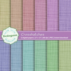 Cross Hatches Digital Paper Scrapbooking Paper 12x12 - Etsy