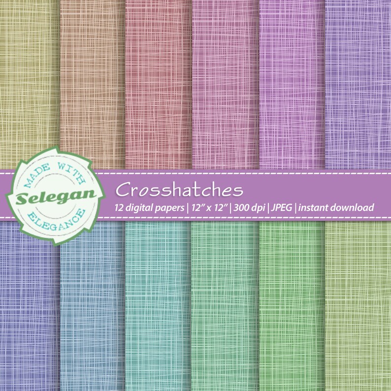 Cross Hatches Digital Paper Scrapbooking Paper 12x12 - Etsy