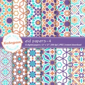 ARABIC PATTERNS V5 Digital Printable Scrapbook Paper - Etsy Canada