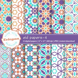 ARABIC PATTERNS V5 Digital Printable Scrapbook Paper - Etsy Canada