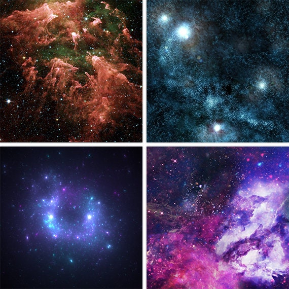 GALAXY , Space Digital Paper, Star Digital Scrapbook Paper, Starry Sky ...