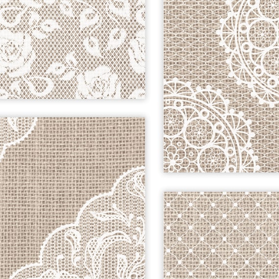 Burlap And Lace Wallpaper