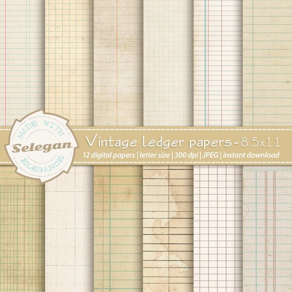 Antique Ledger Paper - Etsy