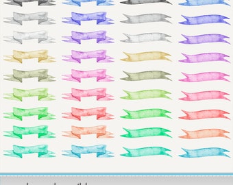 Curved Banners Clipart Banner Clipart Flag Clipart Digital - Etsy Canada