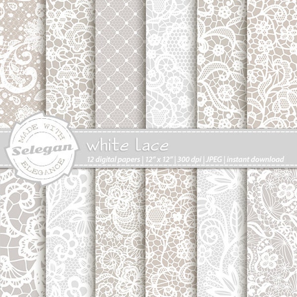 Lace Digital Paper - Etsy