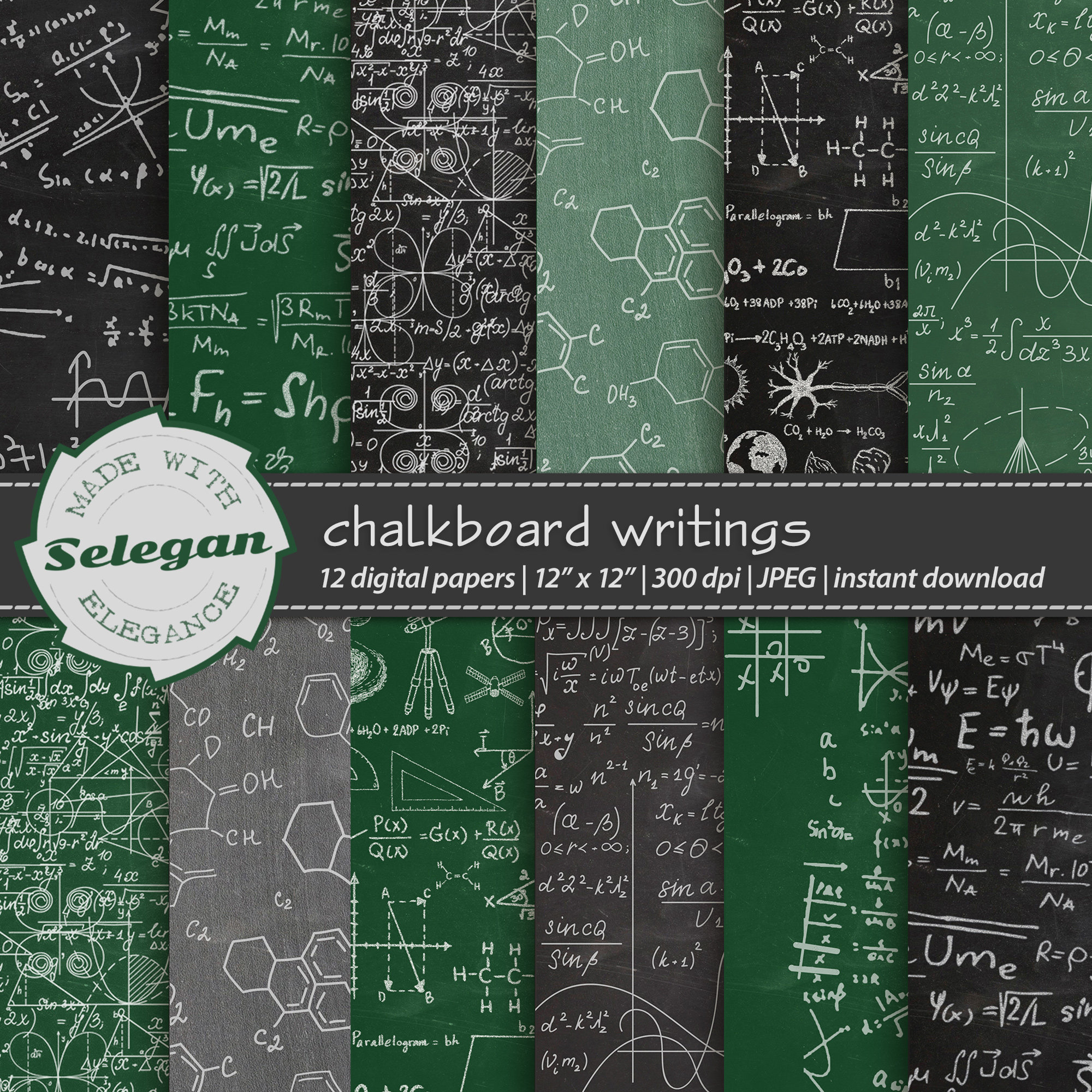 Green Chalkboard Wallpaper