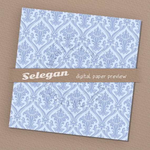 Cute Damask, Digital Paper, Damask, Scrapbooking, Paper, 12x12 ...