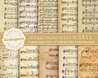 Musical DIGITAL PAPER PACK Valentines Red Pink Love Song - Etsy