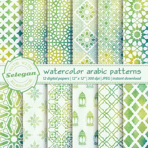Green Arabic Patterns