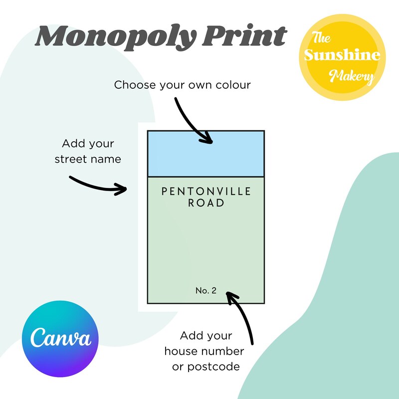 Monopoly template editable - Etsy México