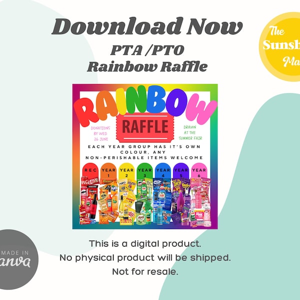 Raffle Posters - Etsy UK