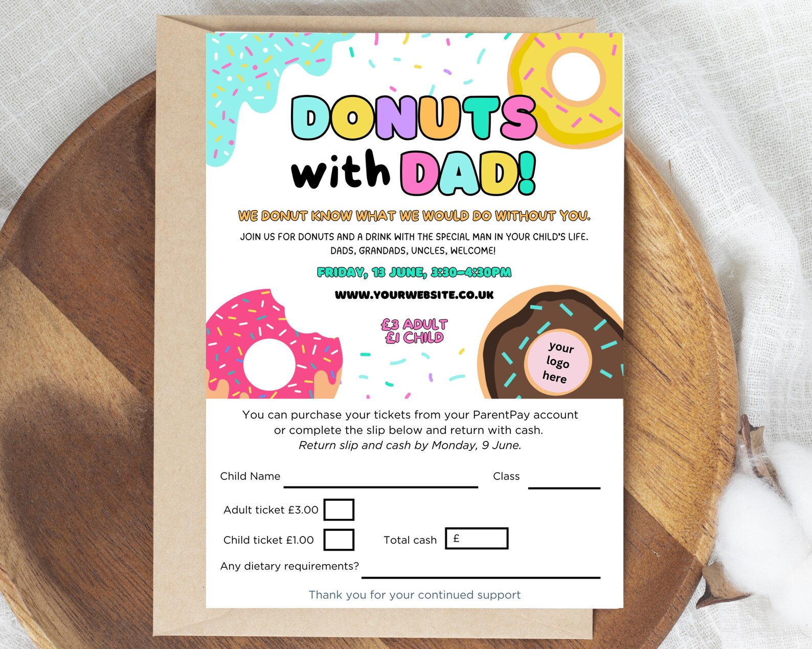 Step up Your Fundraising Game With Our PTA / PTO Father’s Day Donuts ...