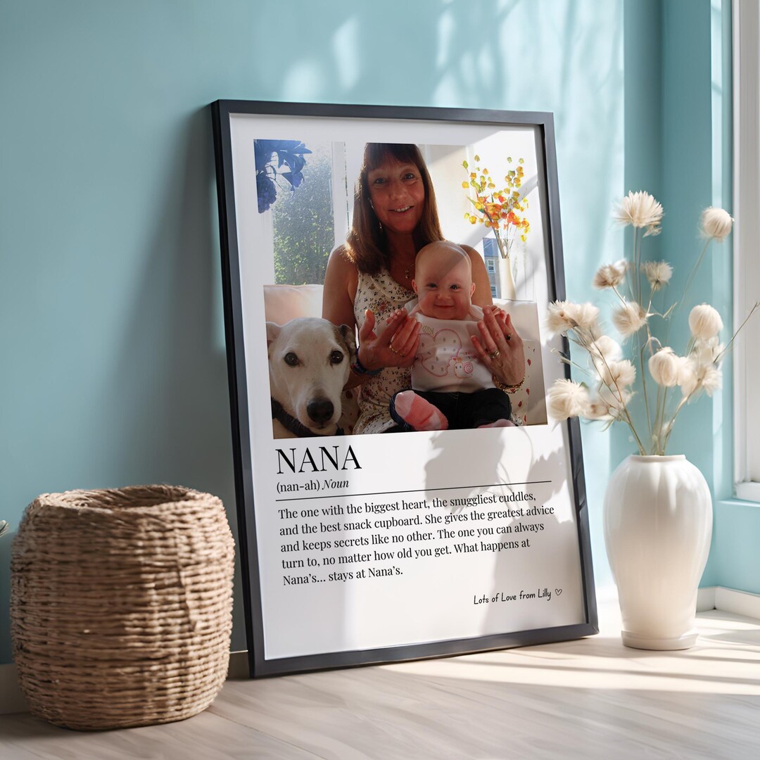 Personalised Nana Definition Print | Custom Gift for Grandma, Granny ...