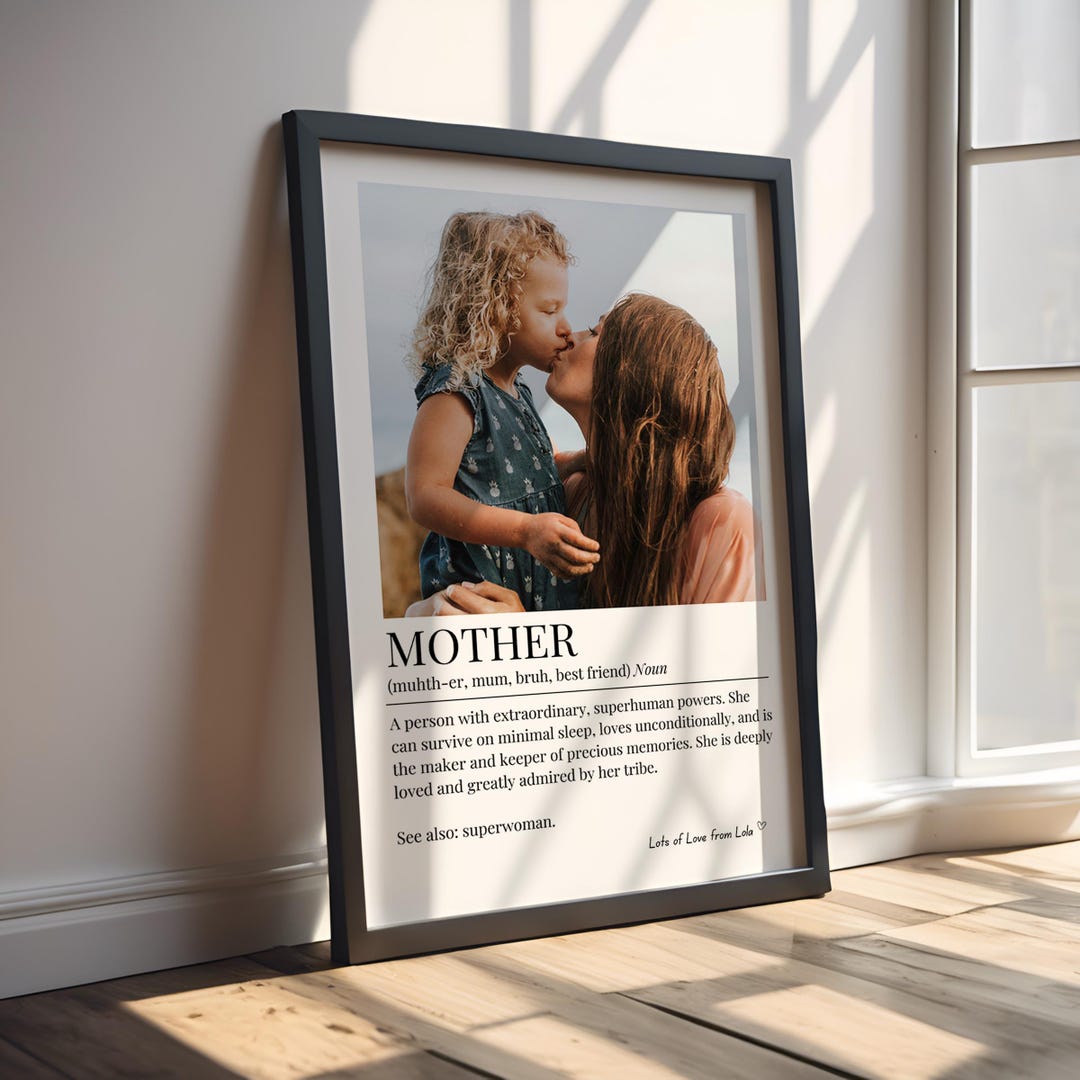 Personalised Mum Definition Print | Custom Mother’s Day Gift | Photo ...