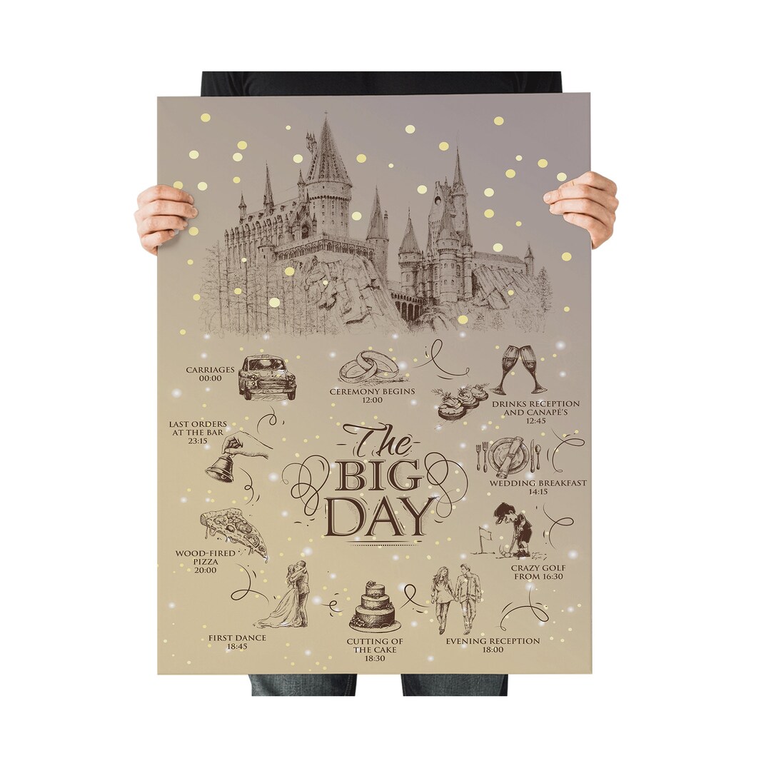Order of the Day Fully Personalised Harry Wedding Potter Timeline ...