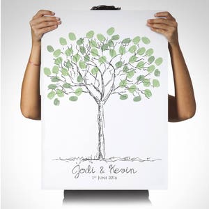 Personalised Sketch Keepsake Fingerprint Tree Personalised Wedding ...