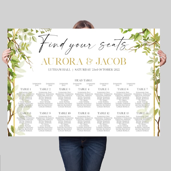 Seating Chart Frame - Etsy