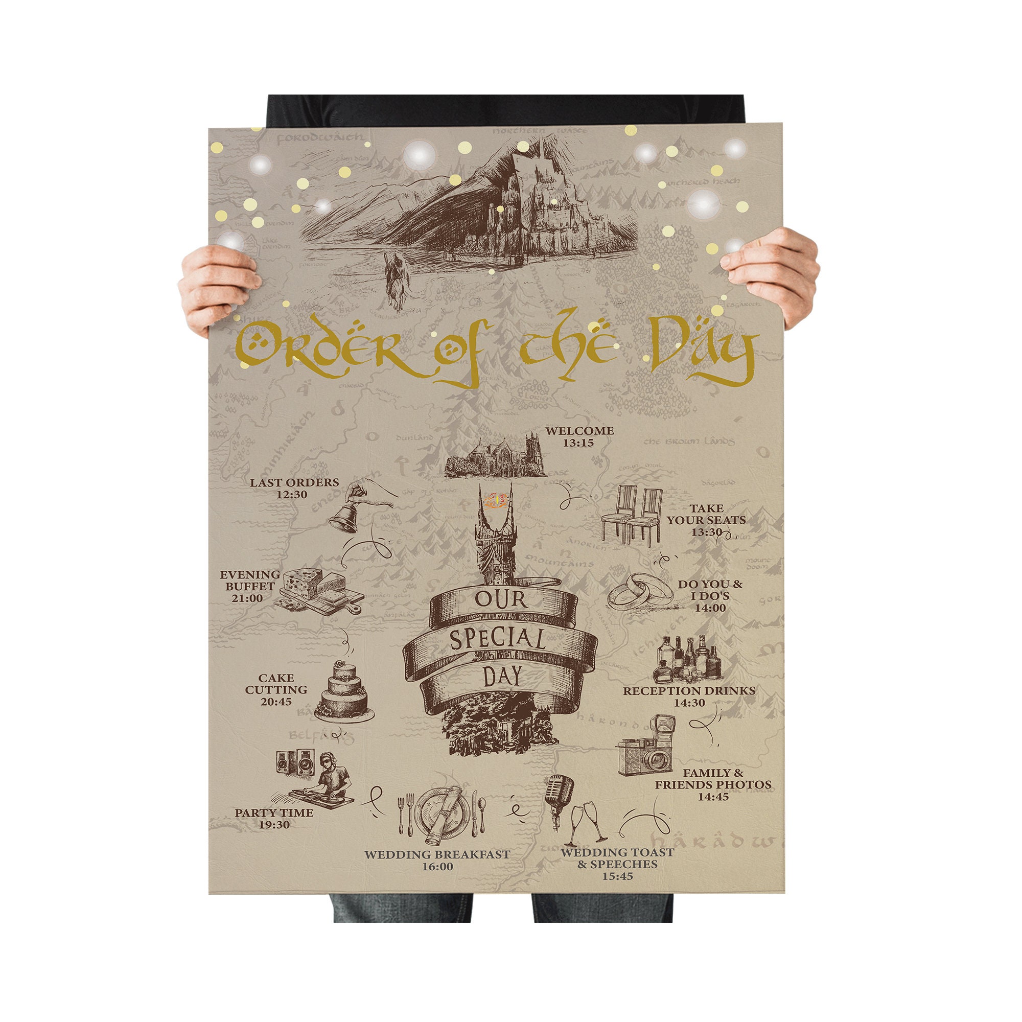 Lord of the Rings Wedding Reception | Wedding Program | Lotr Wedding ...